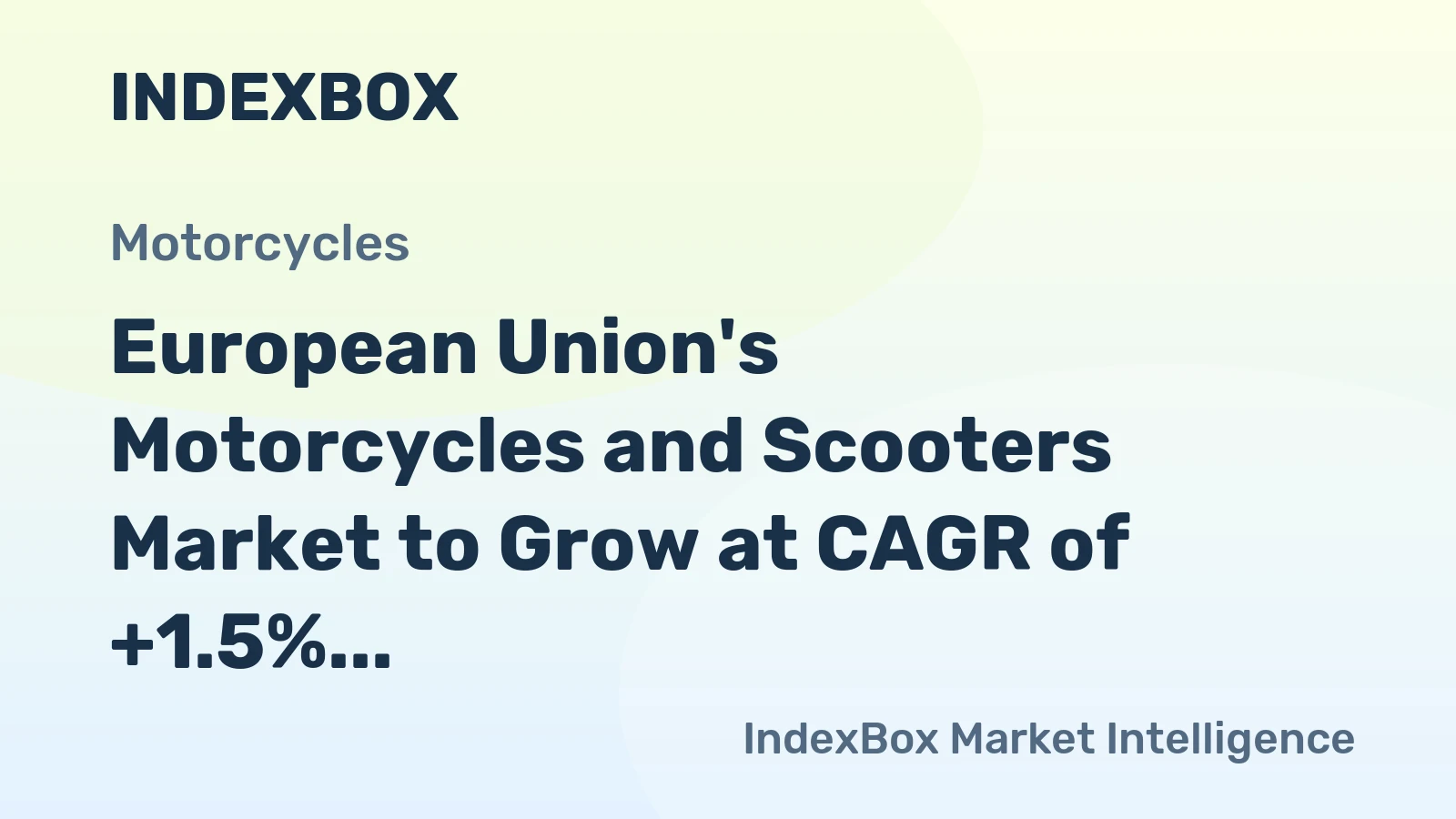 European Union's Motorcycles and Scooters Market to Grow at CAGR of +1.5% Over Next Decade
