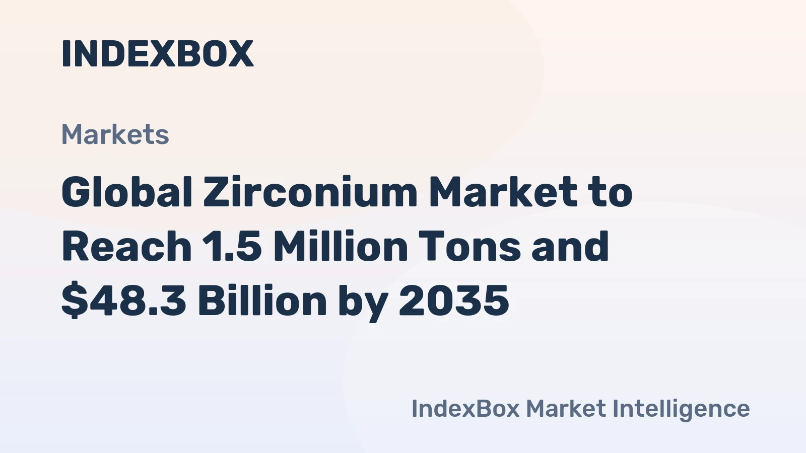 Global Zirconium Market to Reach 1.5 Million Tons and $48.3 Billion by 2035