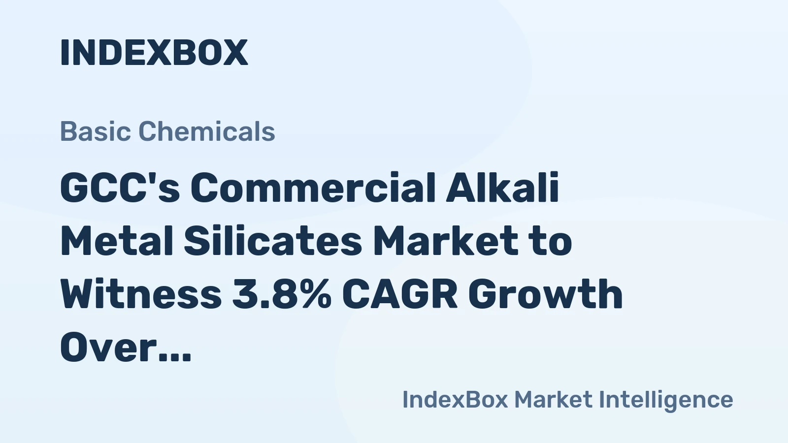 GCC's Commercial Alkali Metal Silicates Market to Witness 3.8% CAGR Growth Over Next Decade