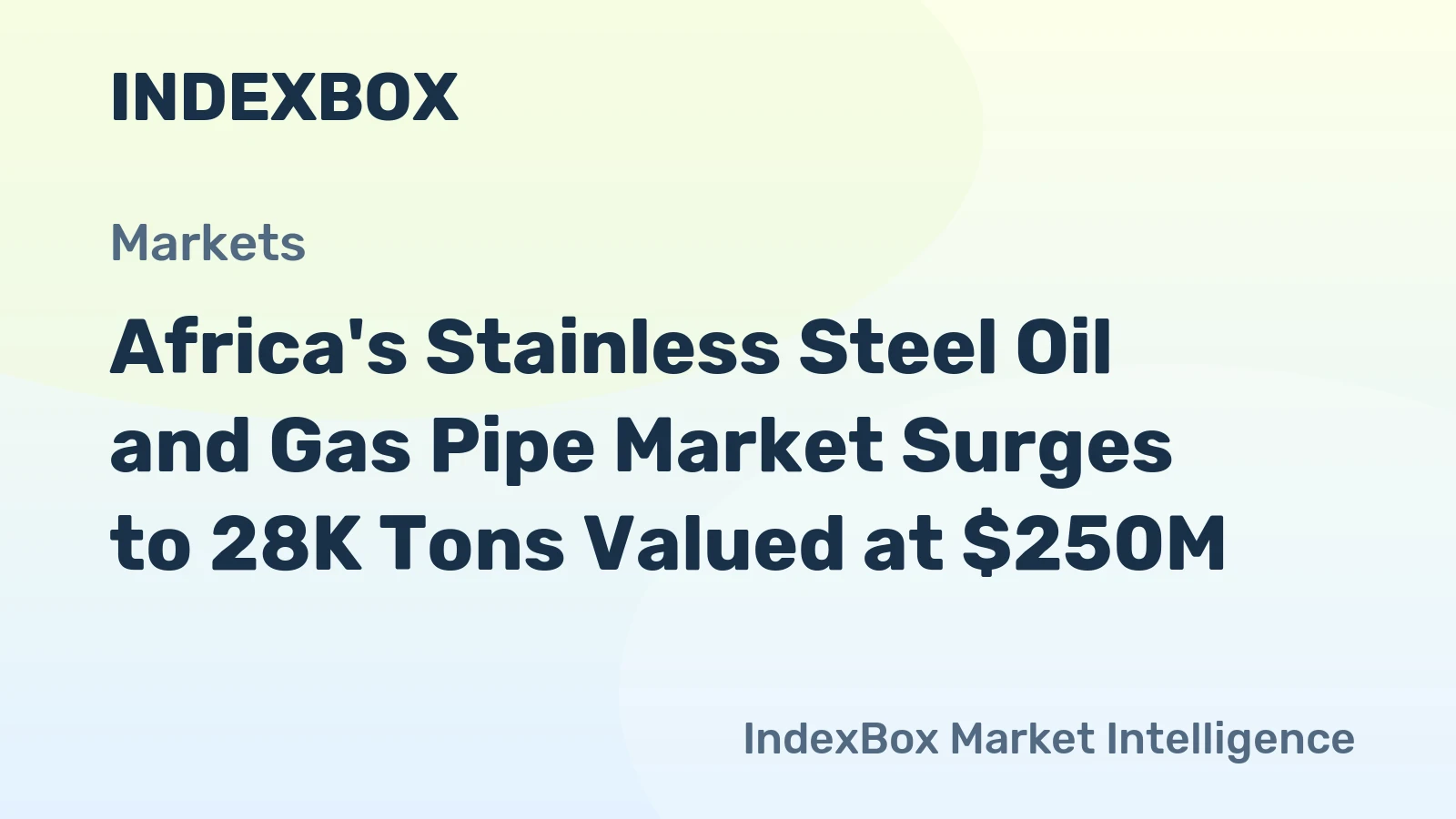 Africa's Stainless Steel Oil and Gas Pipe Market Surges to 28K Tons Valued at $250M