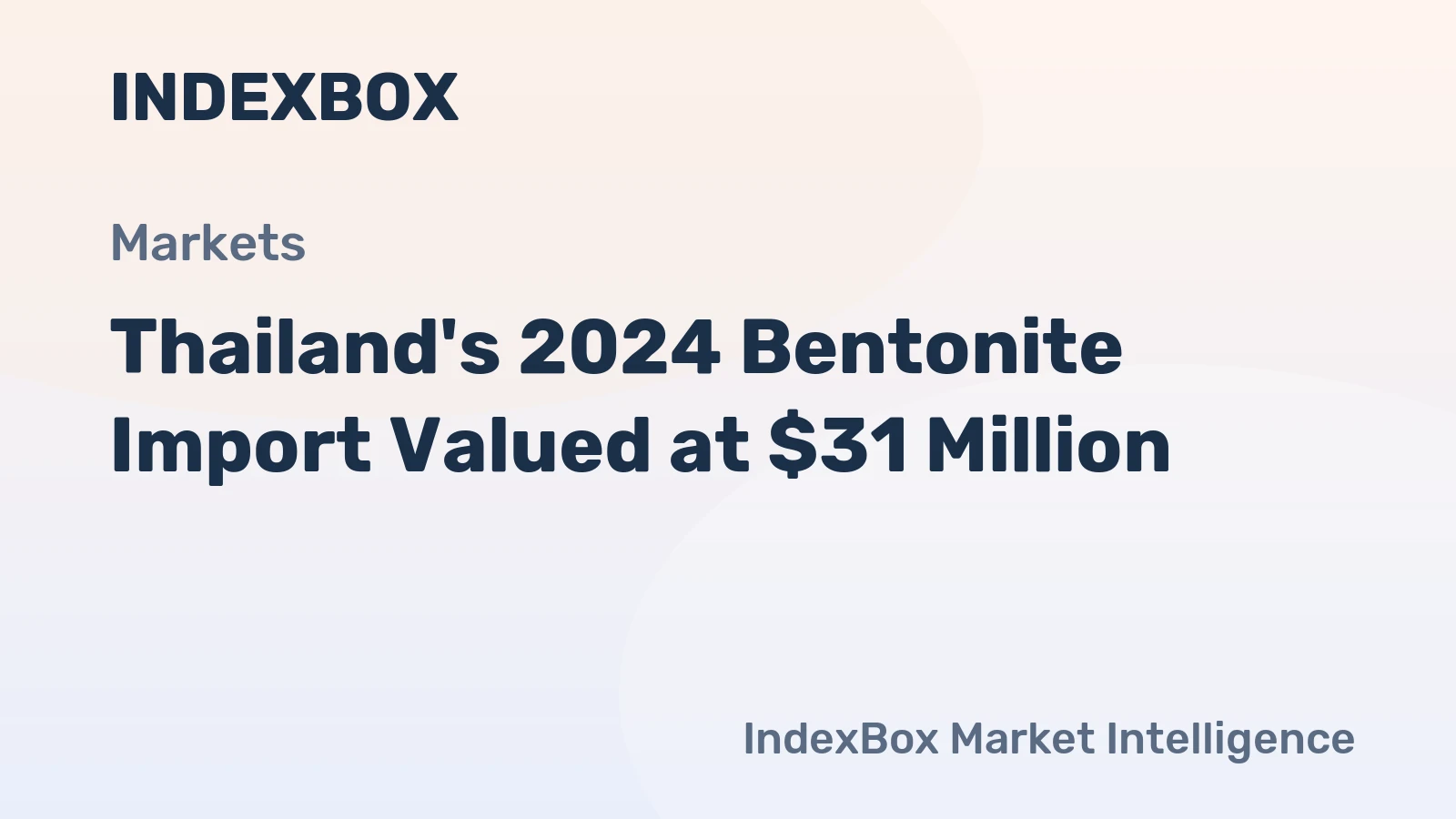 Thailand's 2024 Bentonite Import Valued at $31 Million