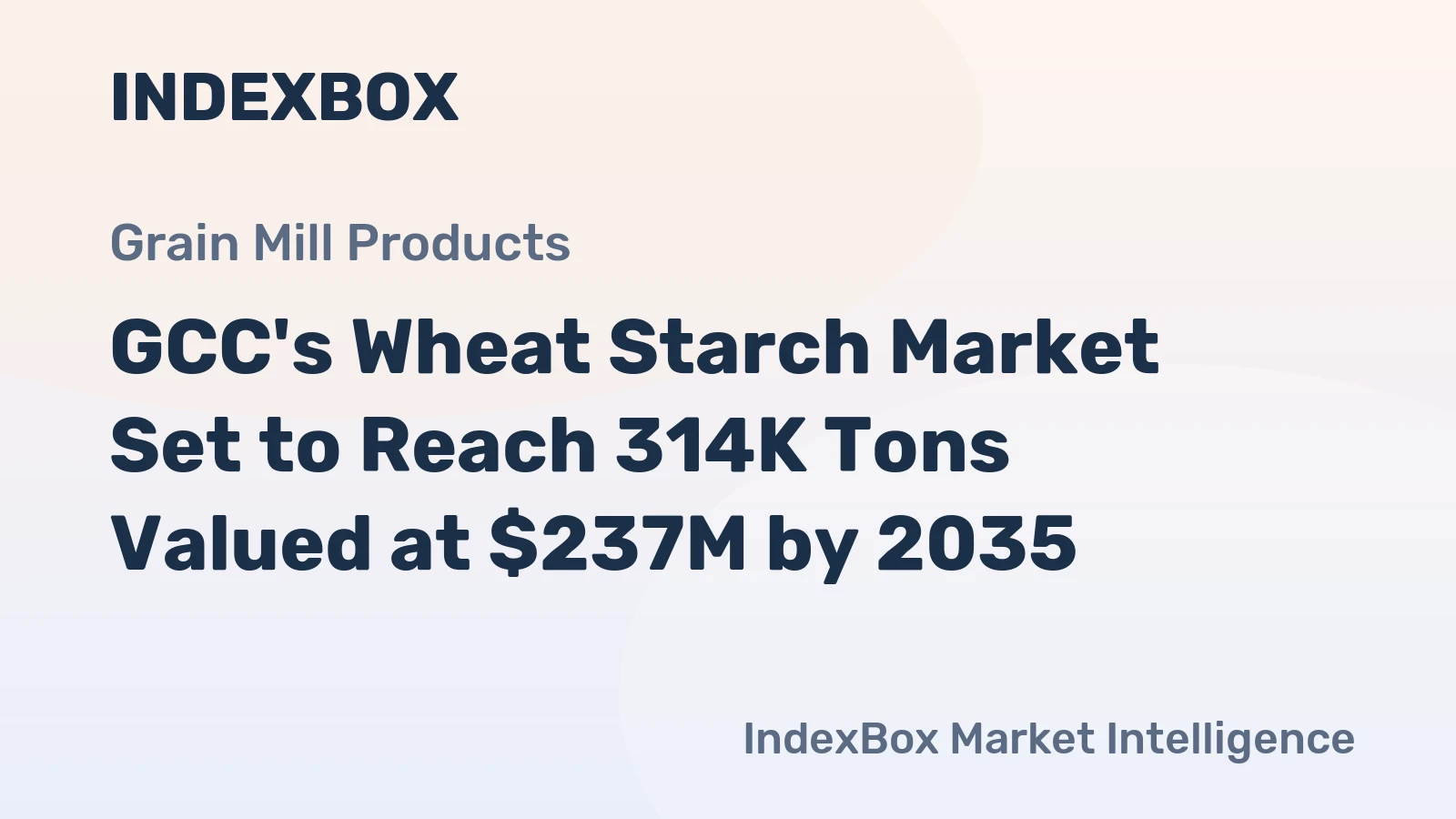GCC's Wheat Starch Market Set to Reach 314K Tons Valued at $237M by 2035