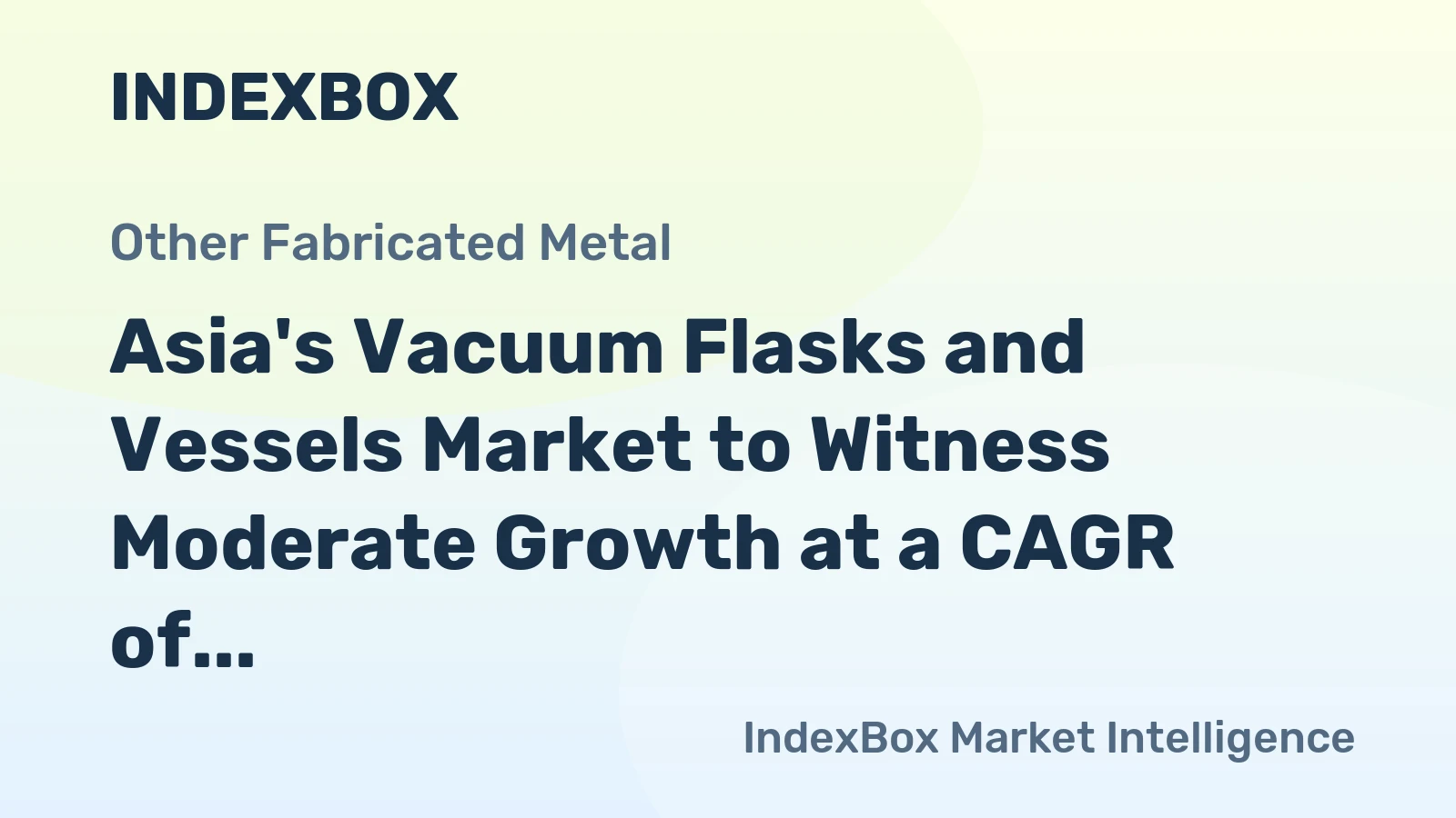 Asia's Vacuum Flasks and Vessels Market to Witness Moderate Growth at a CAGR of +0.8% from 2024 to 2035