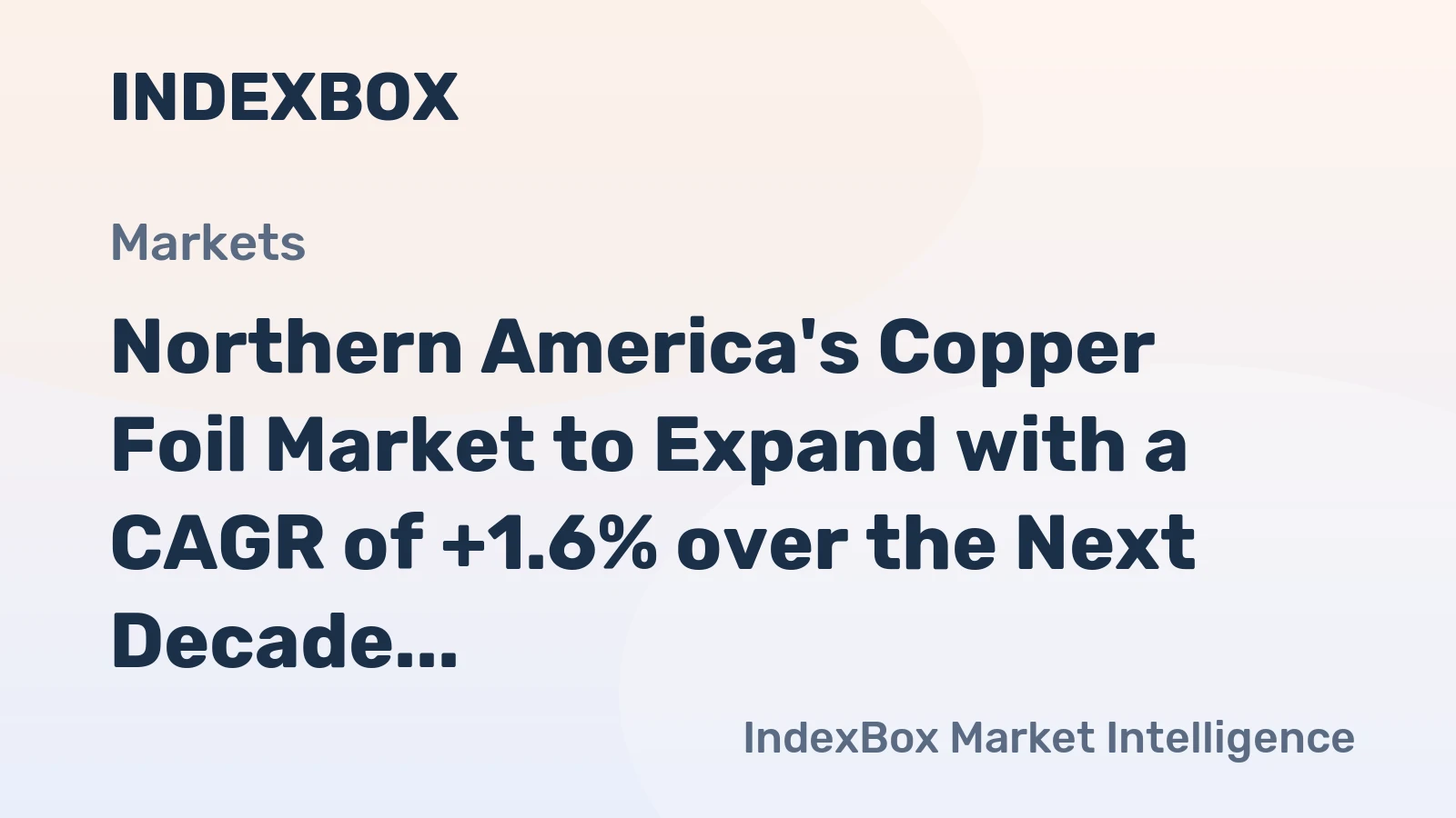 Northern America's Copper Foil Market to Expand with a CAGR of +1.6% over the Next Decade