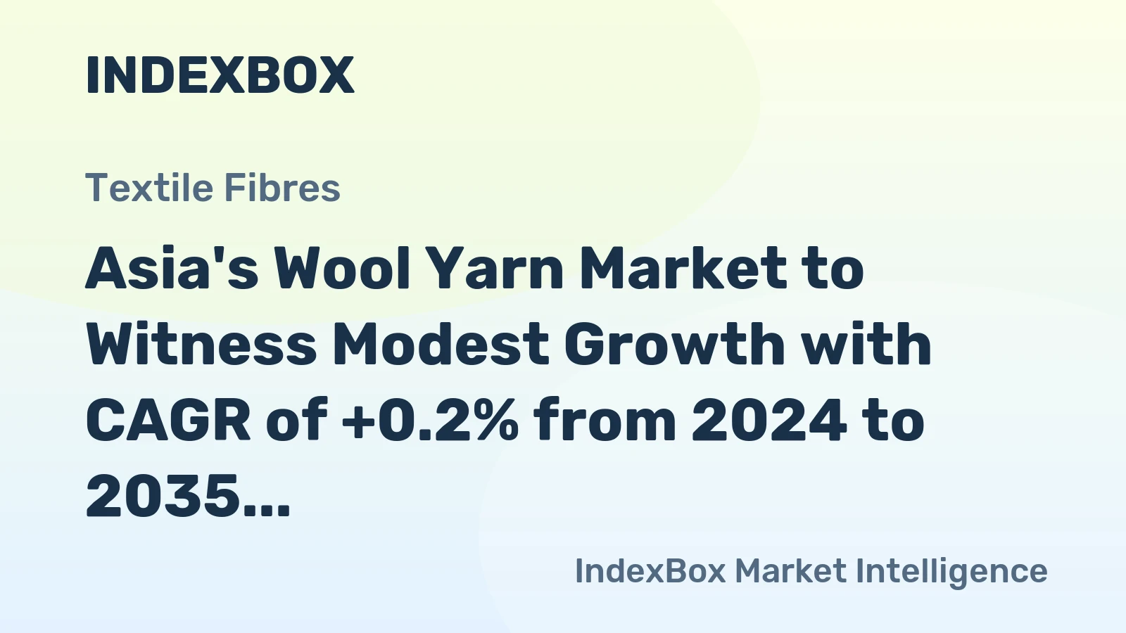 Asia's Wool Yarn Market to Witness Modest Growth with CAGR of +0.2% from 2024 to 2035