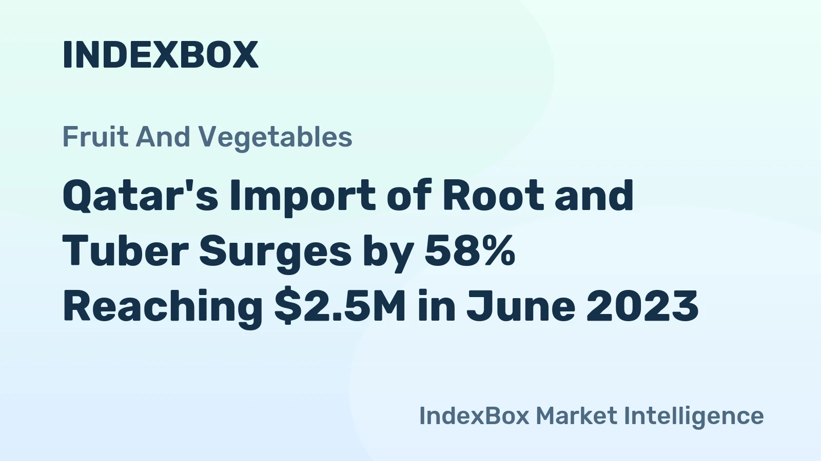 Qatar's Import of Root and Tuber Surges by 58% Reaching $2.5M in June 2023