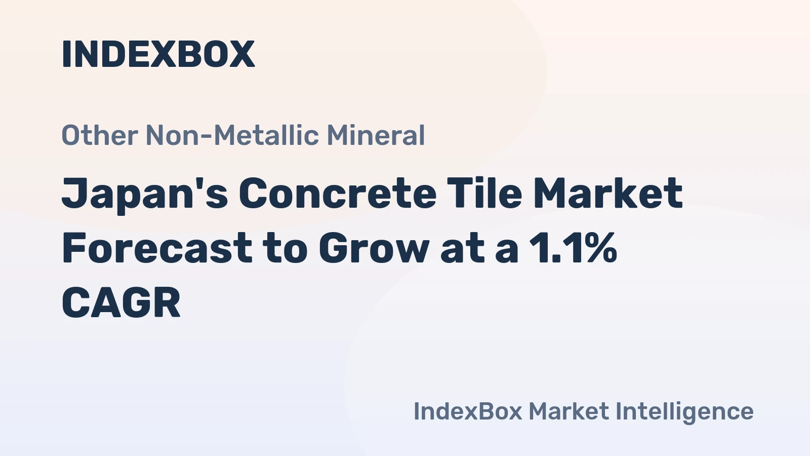 Japan's Concrete Tile Market Forecast to Grow at a 1.1% CAGR