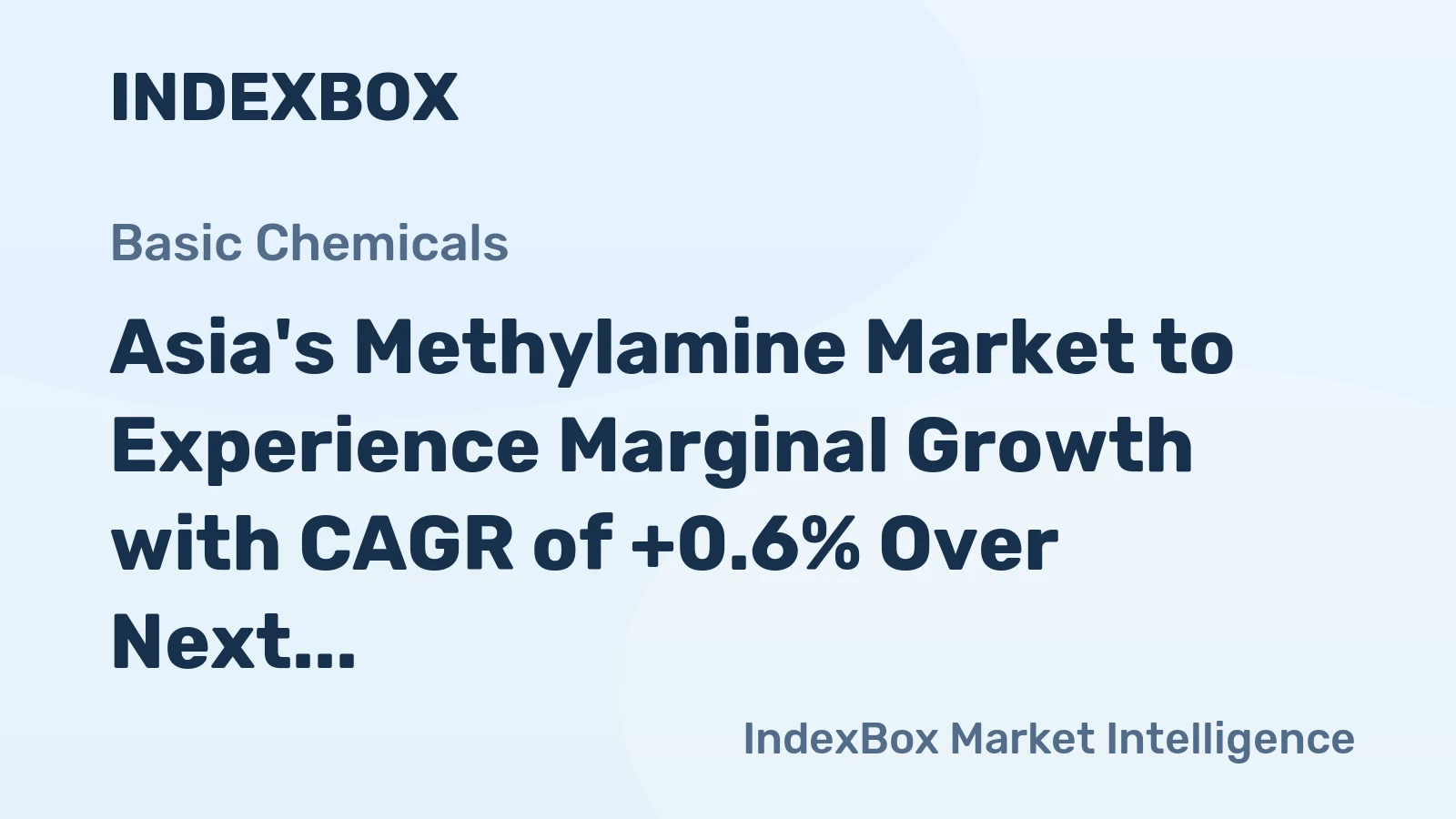 Asia's Methylamine Market to Experience Marginal Growth with CAGR of +0.6% Over Next Decade