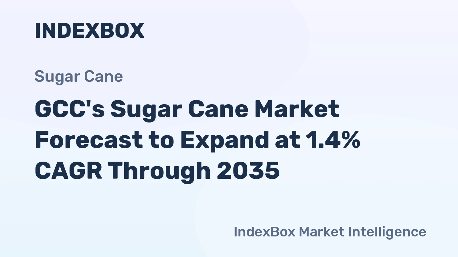 GCC's Sugar Cane Market Forecast to Expand at 1.4% CAGR Through 2035