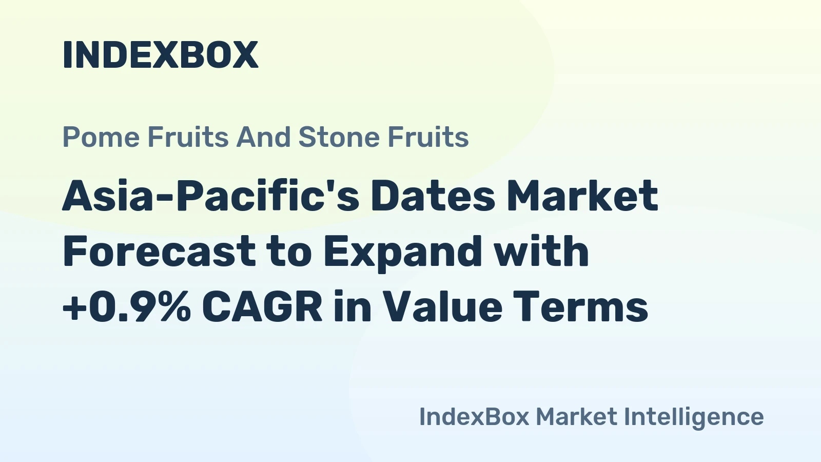 Asia-Pacific's Dates Market Forecast to Expand with +0.9% CAGR in Value Terms