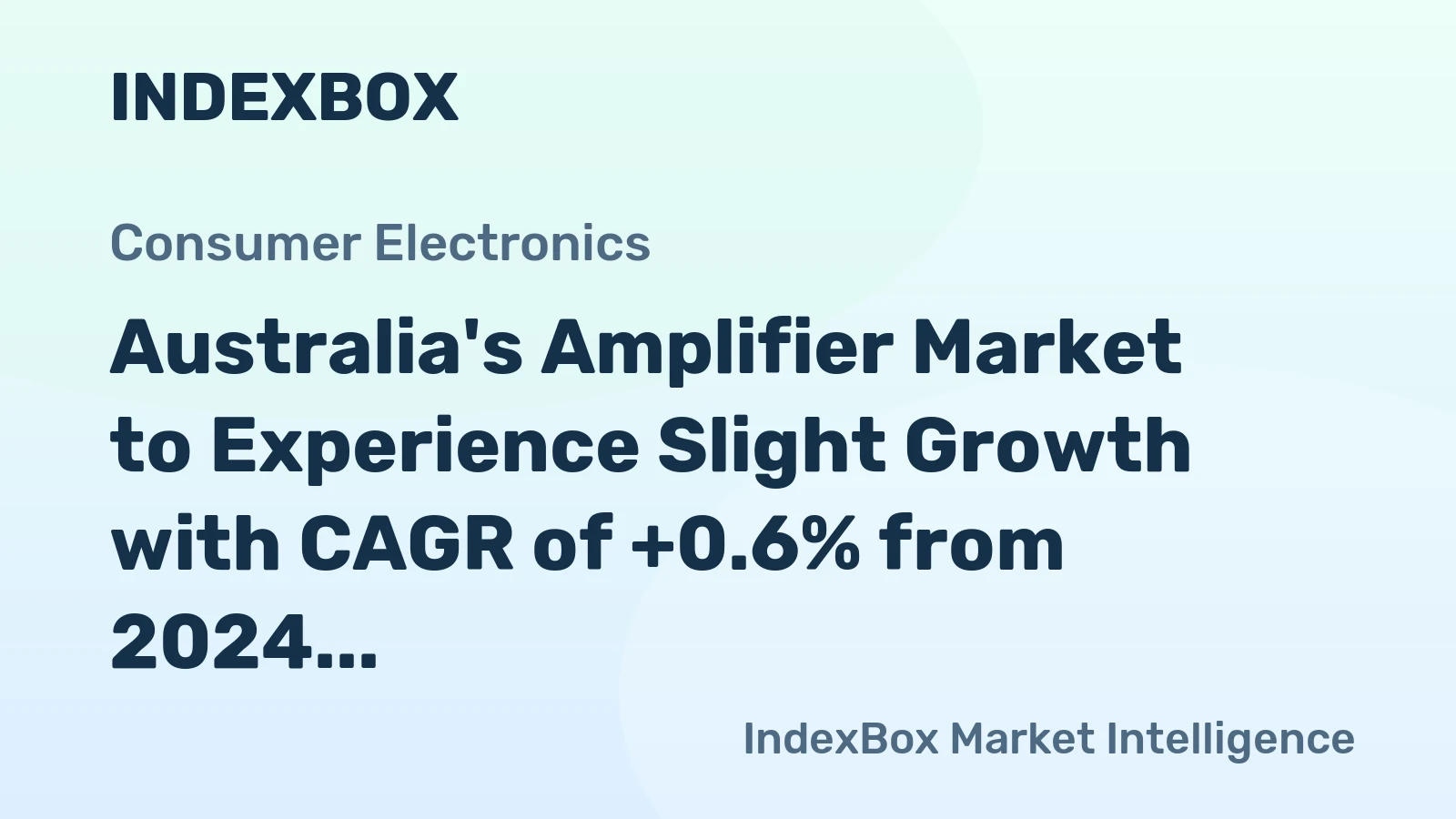 Australia's Amplifier Market to Experience Slight Growth with CAGR of +0.6% from 2024 to 2035