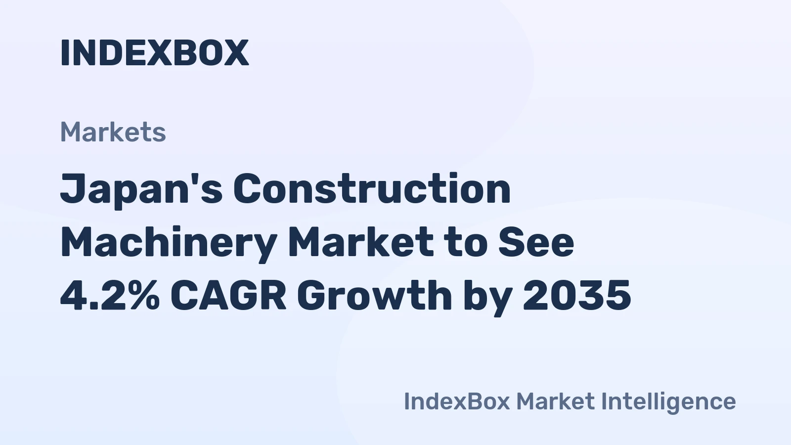 Japan's Construction Machinery Market to See 4.2% CAGR Growth by 2035