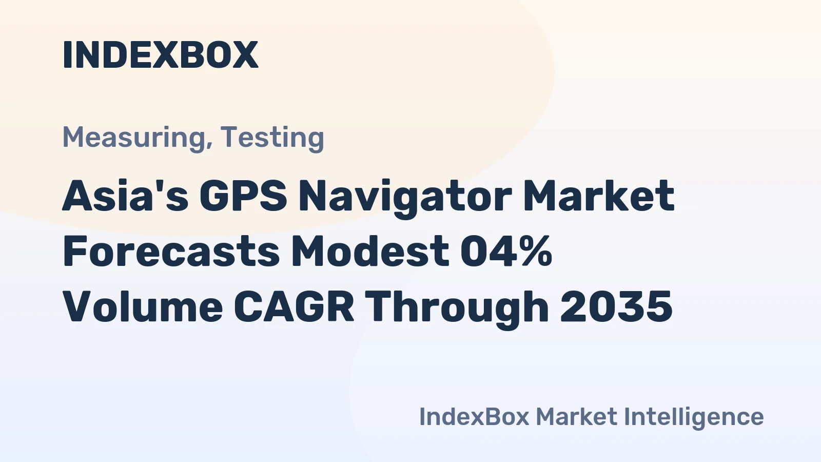 Asia's GPS Navigator Market Forecasts Modest 04% Volume CAGR Through 2035