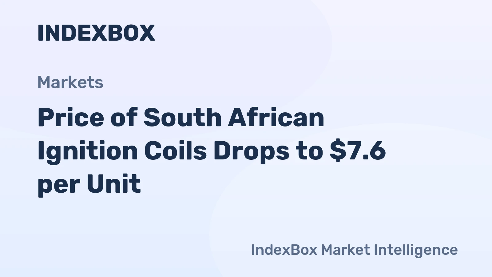 Price of South African Ignition Coils Drops to $7.6 per Unit