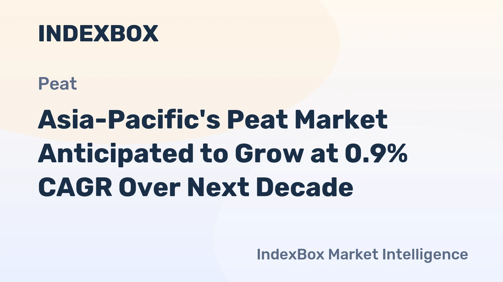 Asia-Pacific's Peat Market Anticipated to Grow at 0.9% CAGR Over Next Decade