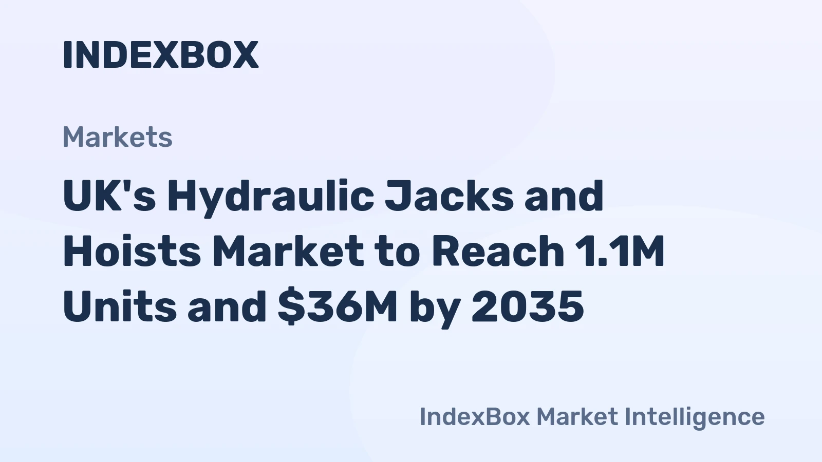 UK's Hydraulic Jacks and Hoists Market to Reach 1.1M Units and $36M by 2035