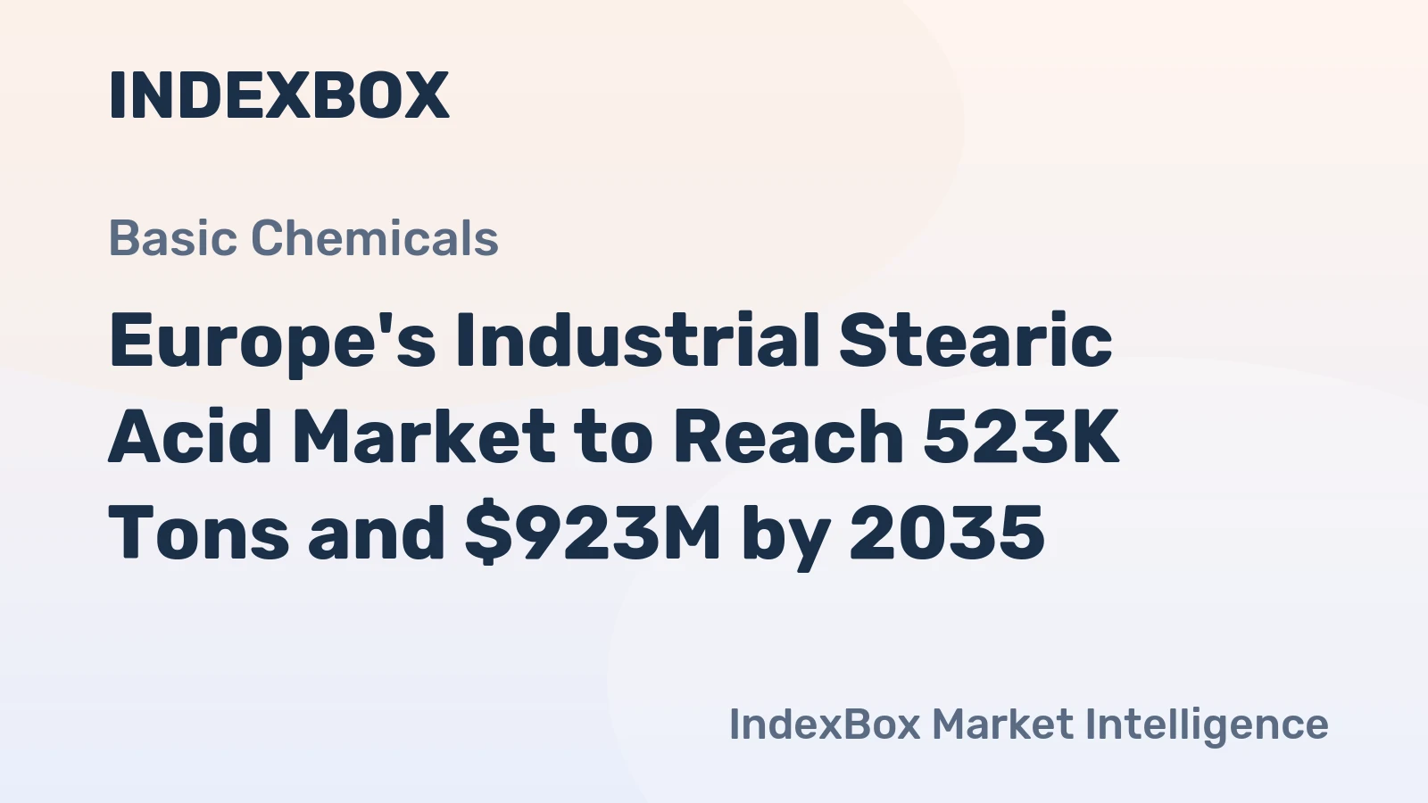 Europe's Industrial Stearic Acid Market to Reach 523K Tons and $923M by 2035
