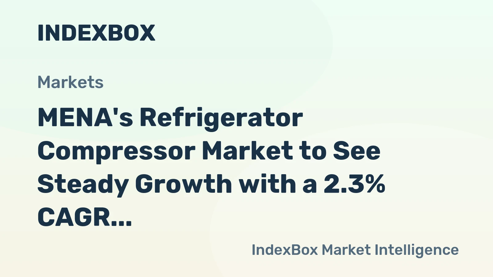 MENA's Refrigerator Compressor Market to See Steady Growth with a 2.3% CAGR Through 2035