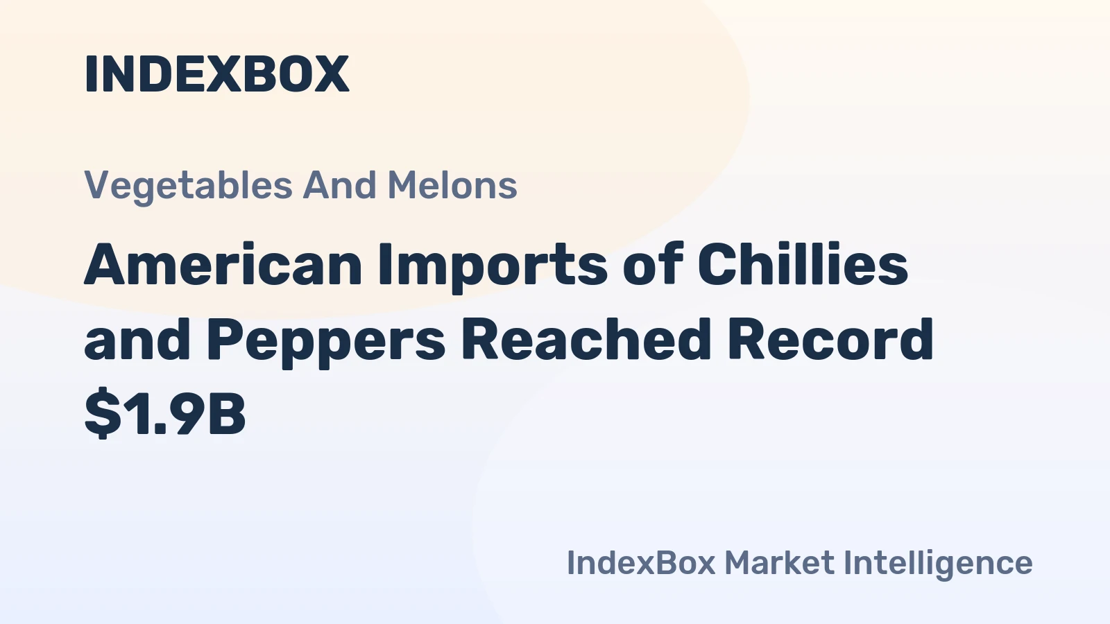 American Imports of Chillies and Peppers Reached Record $1.9B