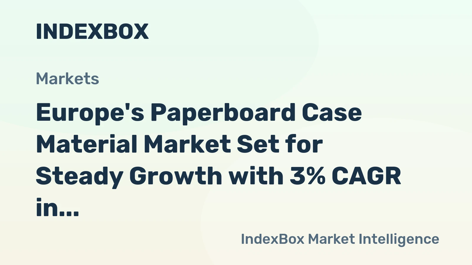 Europe's Paperboard Case Material Market Set for Steady Growth with 3% CAGR in Value Through 2035