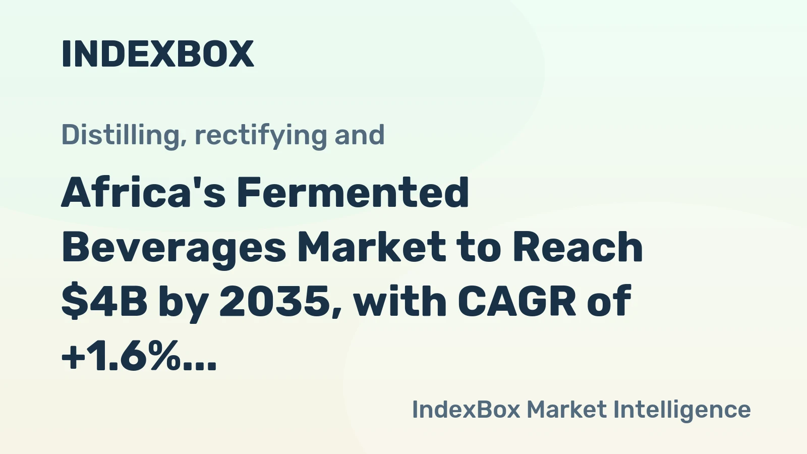 Africa's Fermented Beverages Market to Reach $4B by 2035, with CAGR of +1.6%