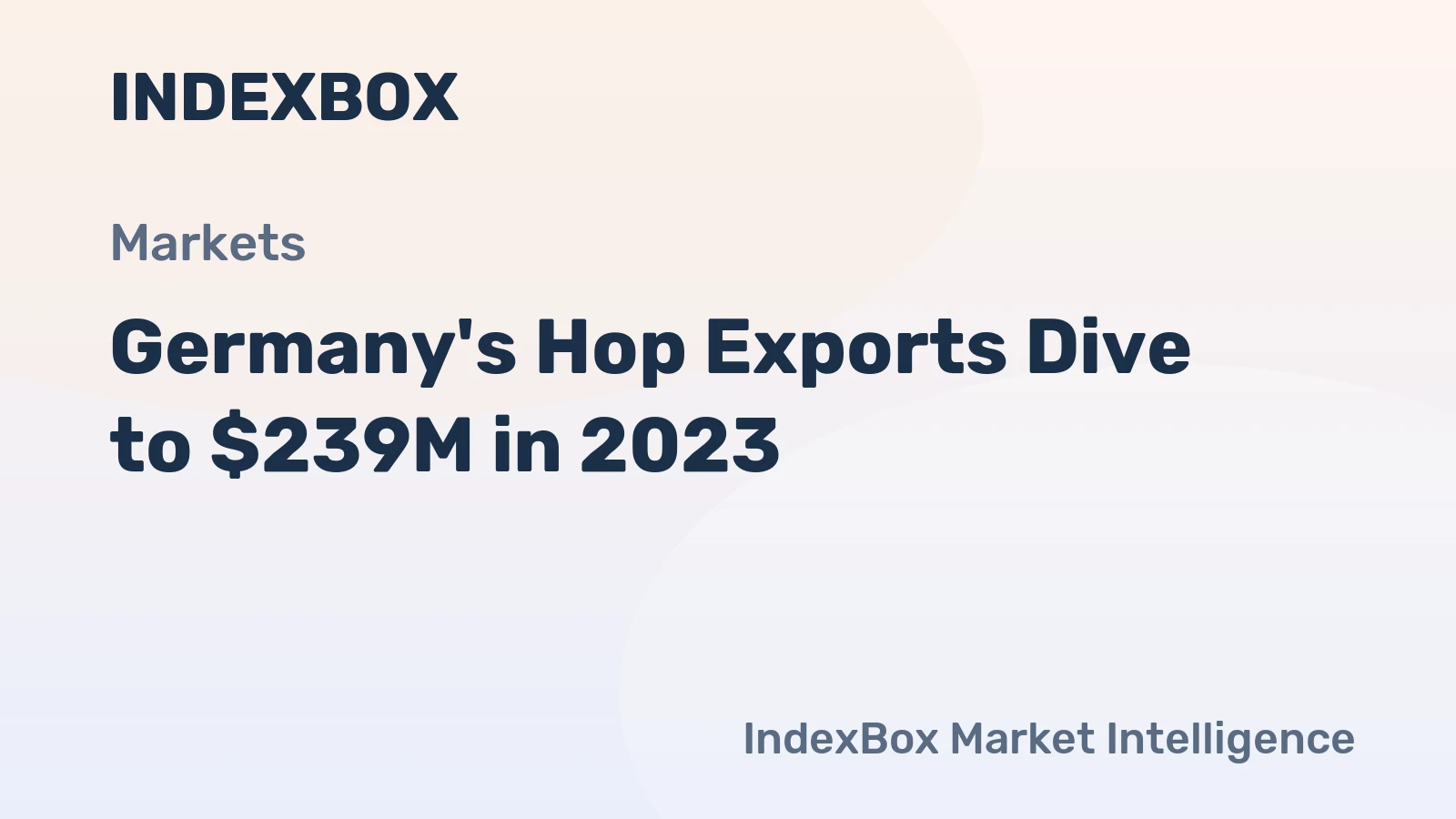 Germany's Hop Exports Dive to $239M in 2023