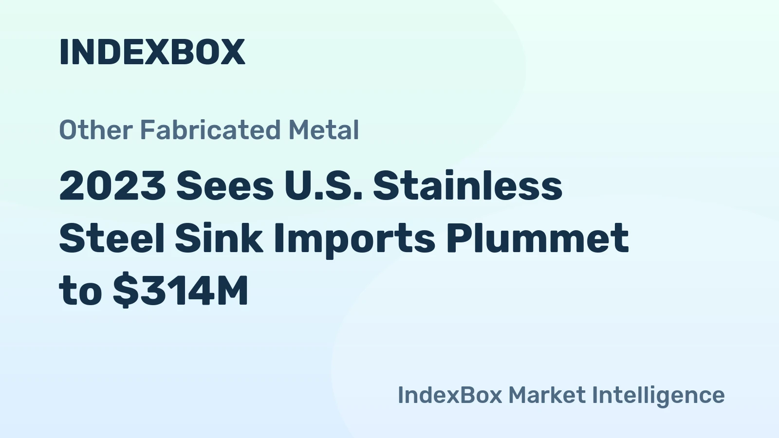 2023 Sees U.S. Stainless Steel Sink Imports Plummet to $314M