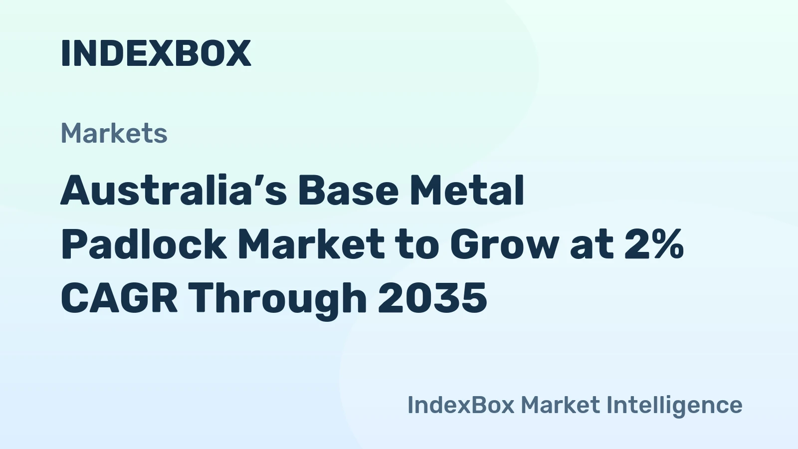 Australia’s Base Metal Padlock Market to Grow at 2% CAGR Through 2035