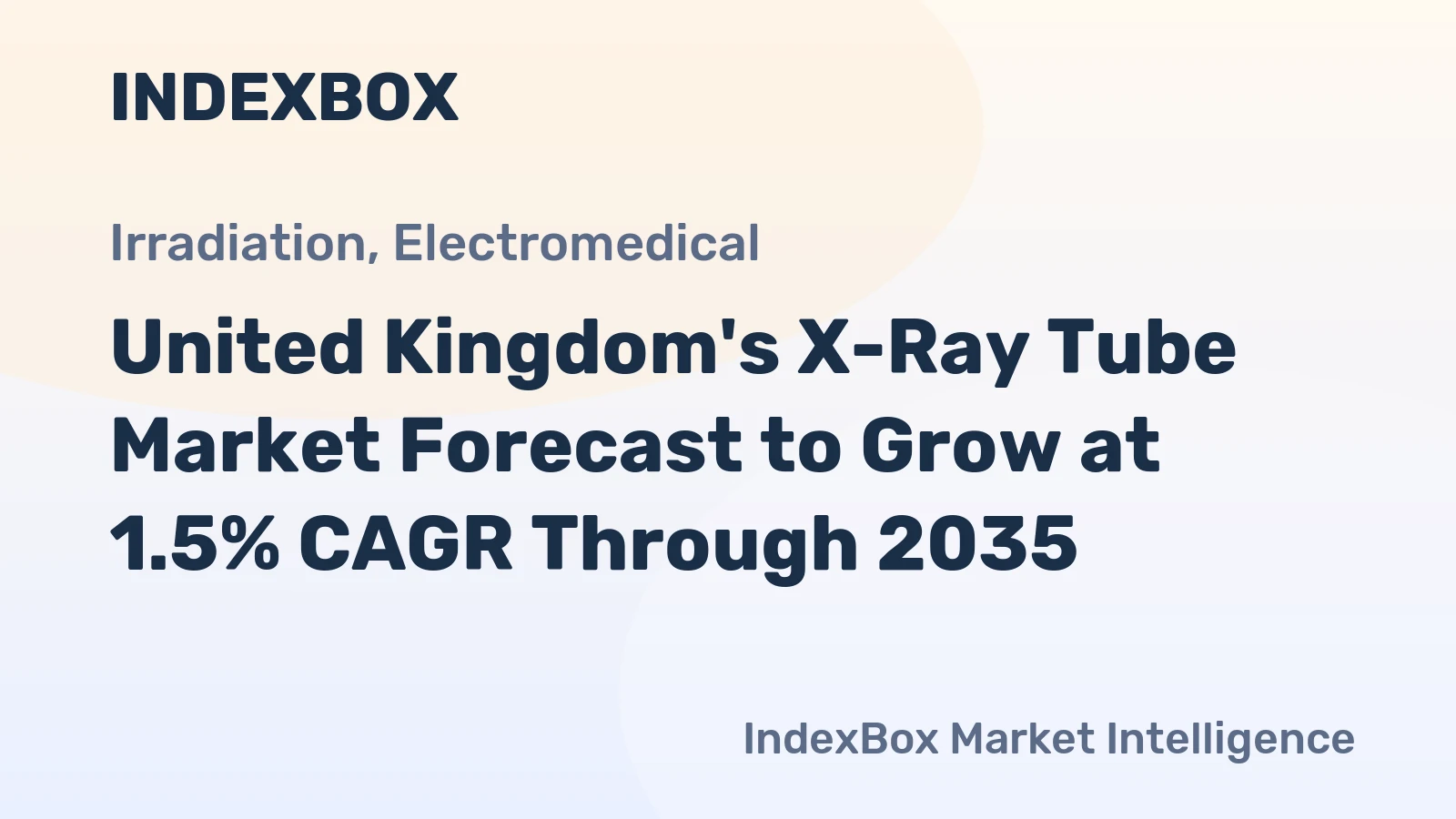 United Kingdom's X-Ray Tube Market Forecast to Grow at 1.5% CAGR Through 2035