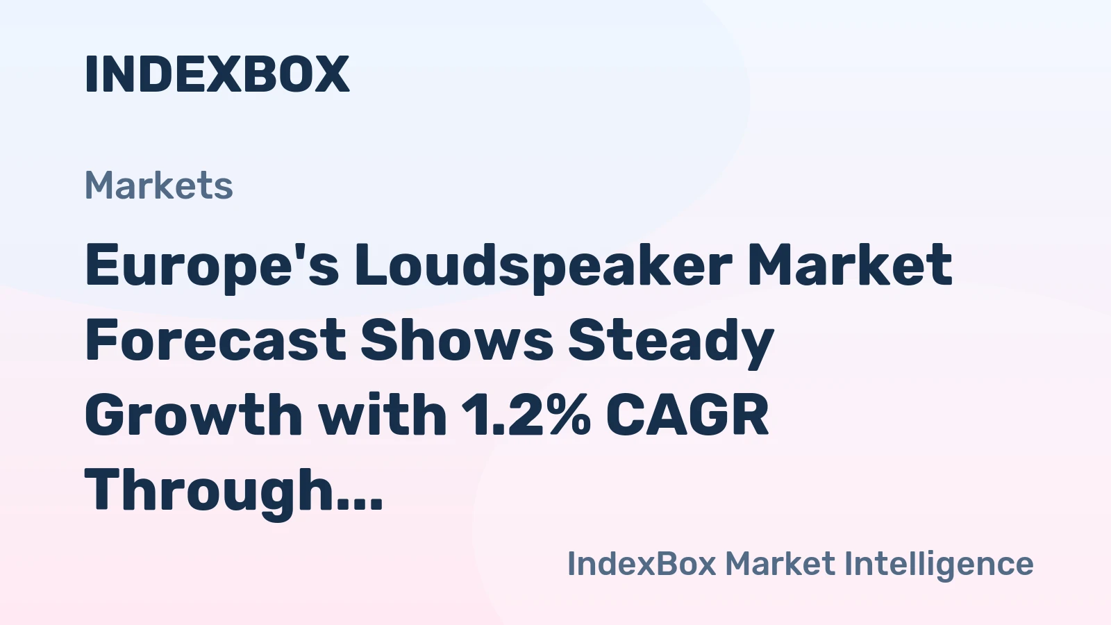 Europe's Loudspeaker Market Forecast Shows Steady Growth with 1.2% CAGR Through 2035