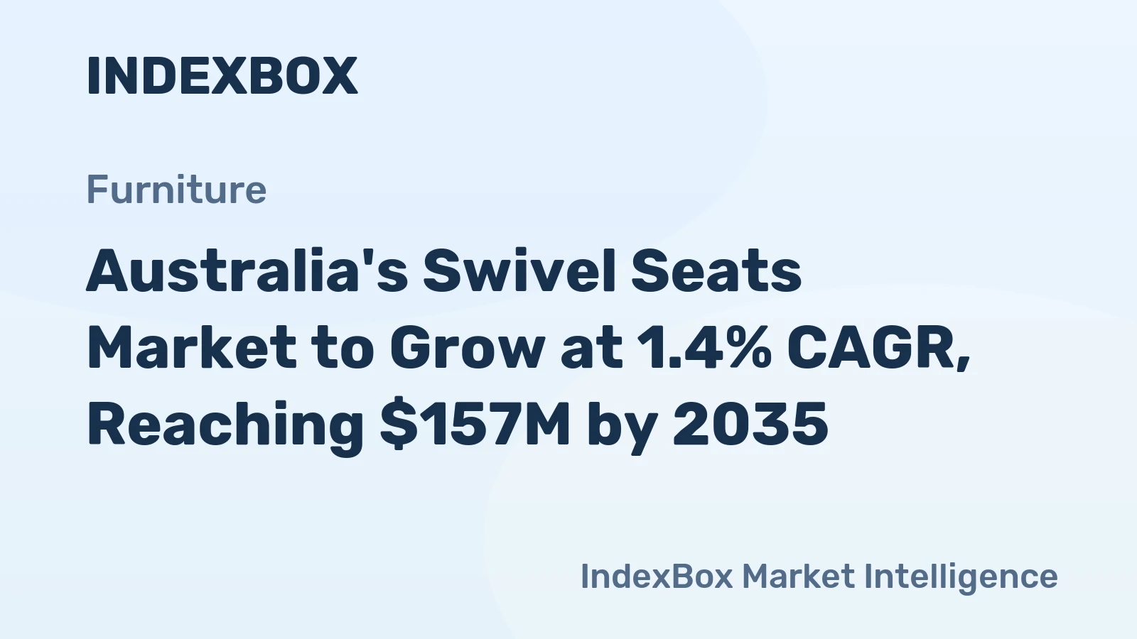 Australia's Swivel Seats Market to Grow at 1.4% CAGR, Reaching $157M by 2035