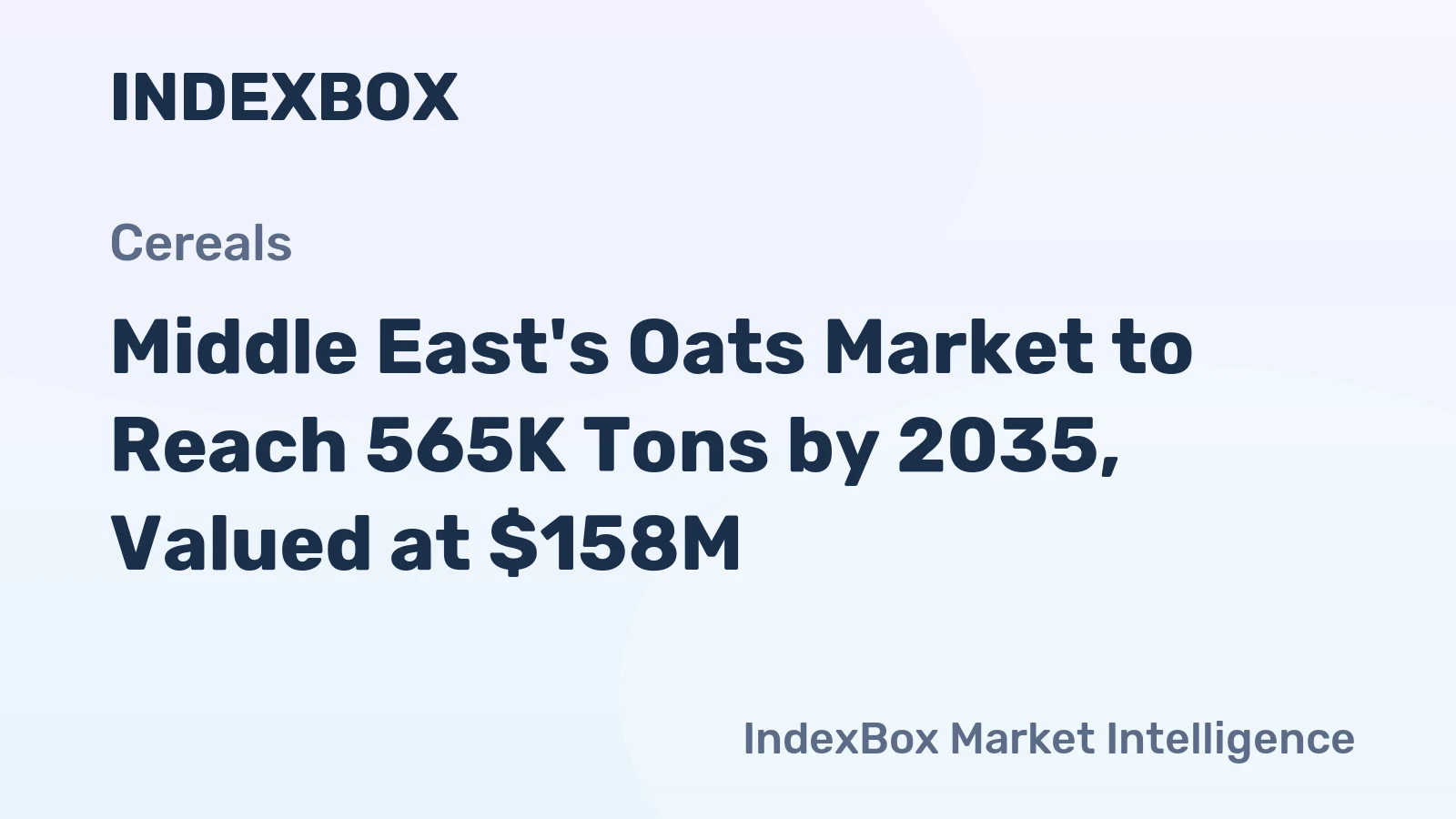Middle East's Oats Market to Reach 565K Tons by 2035, Valued at $158M
