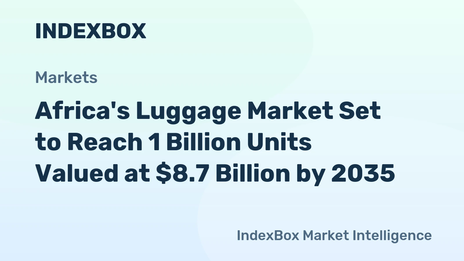 Africa's Luggage Market Set to Reach 1 Billion Units Valued at $8.7 Billion by 2035
