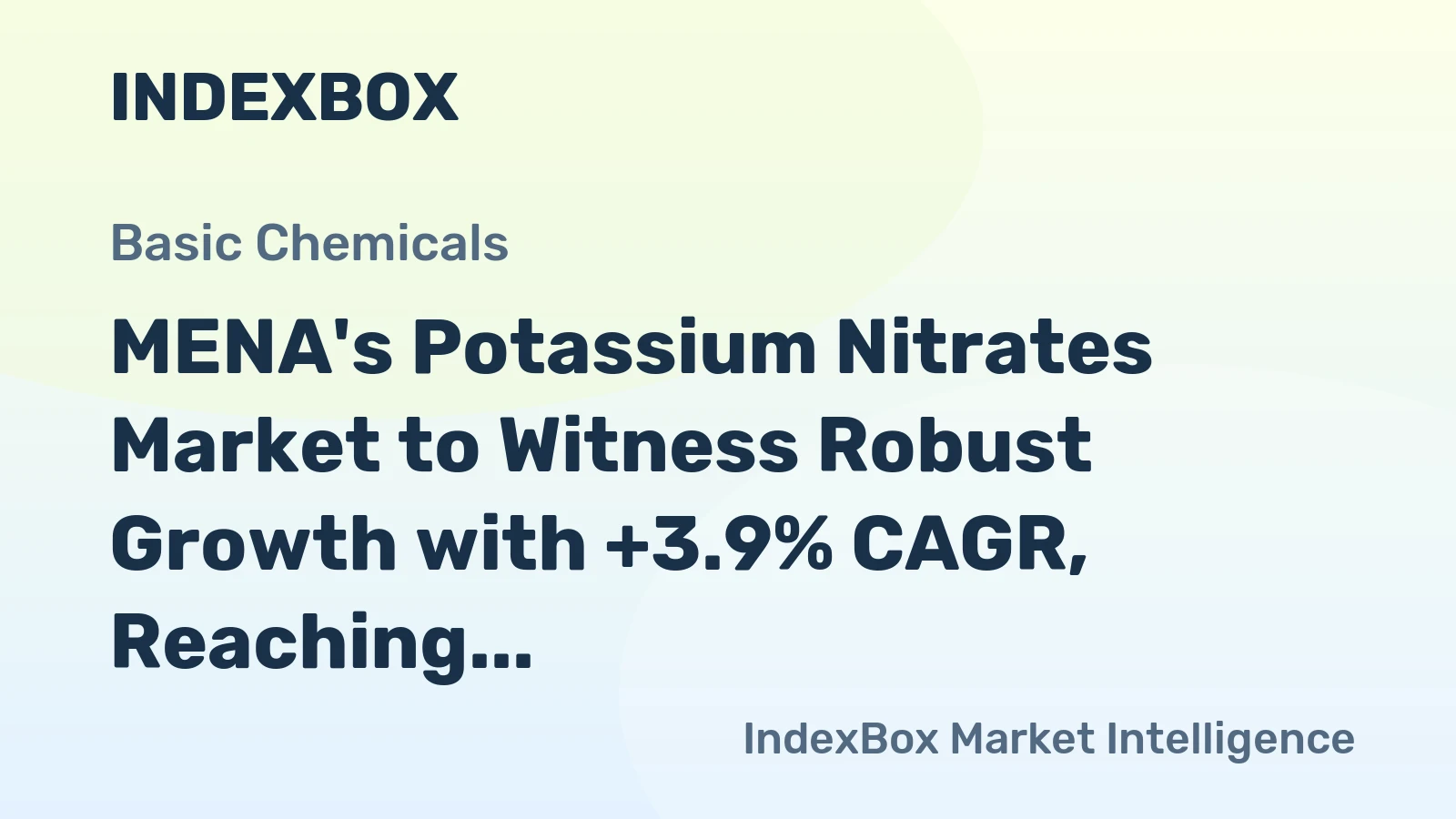 MENA's Potassium Nitrates Market to Witness Robust Growth with +3.9% CAGR, Reaching 259K Tons by 2035