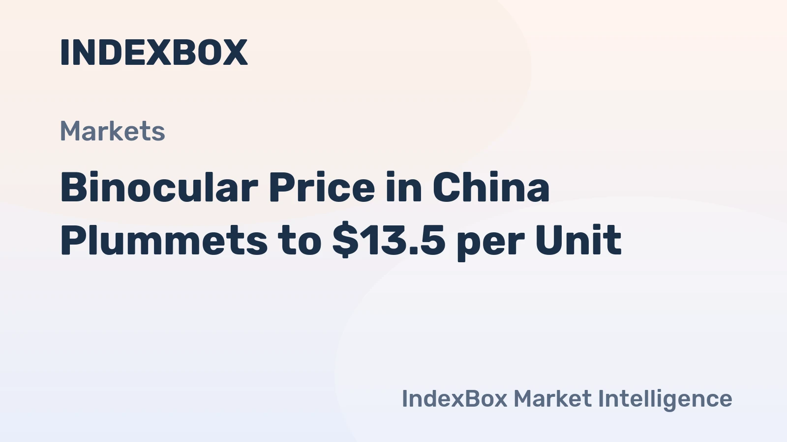 Binocular Price in China Plummets to $13.5 per Unit