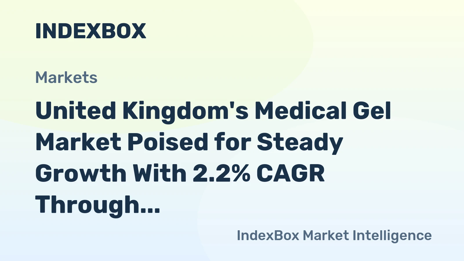 United Kingdom's Medical Gel Market Poised for Steady Growth With 2.2% CAGR Through 2035