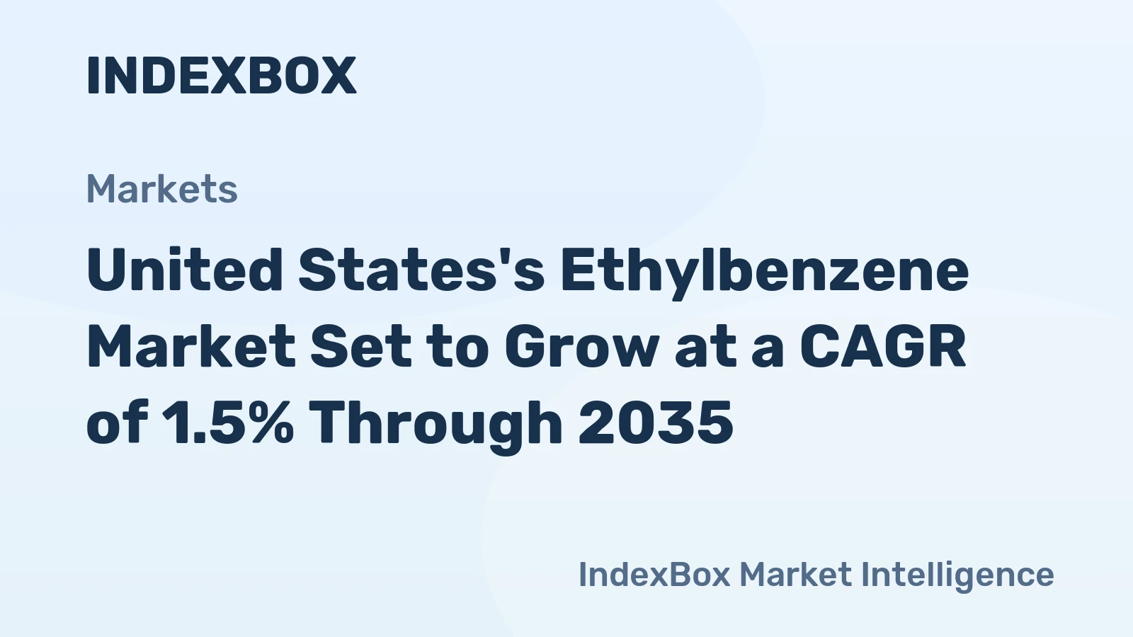 United States's Ethylbenzene Market Set to Grow at a CAGR of 1.5% Through 2035