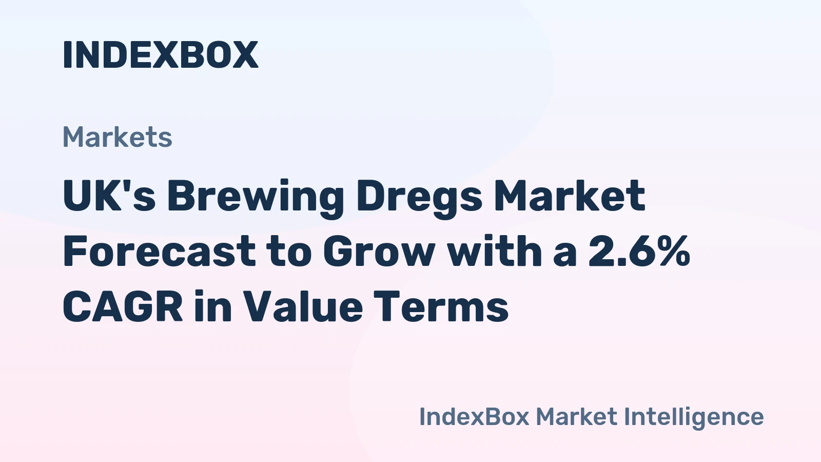 UK's Brewing Dregs Market Forecast to Grow with a 2.6% CAGR in Value Terms