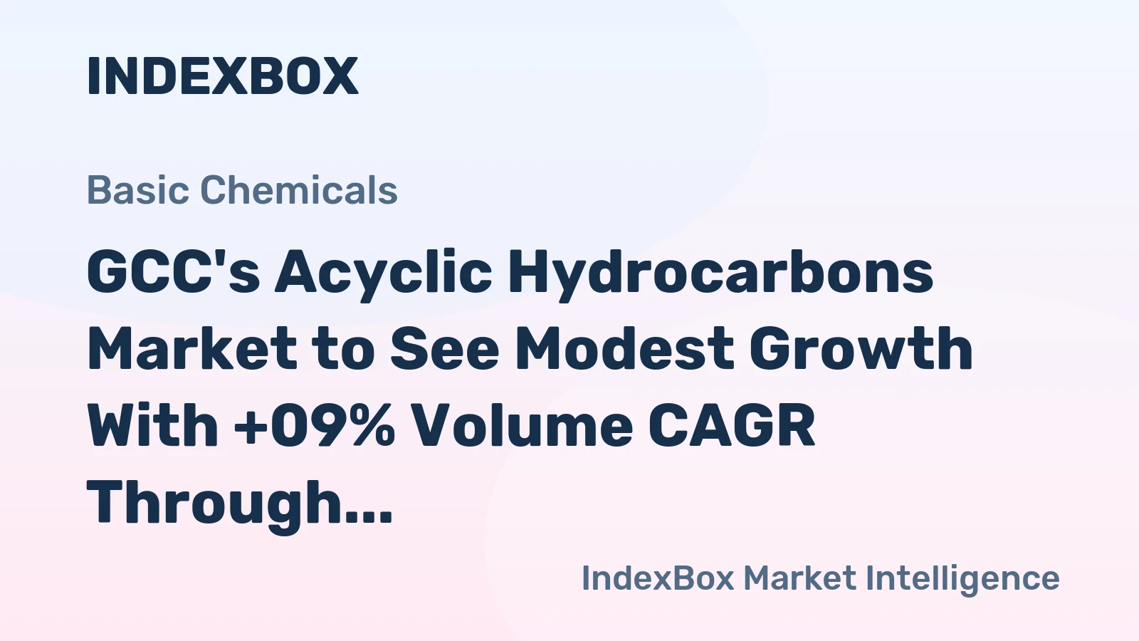 GCC's Acyclic Hydrocarbons Market to See Modest Growth With +09% Volume CAGR Through 2035