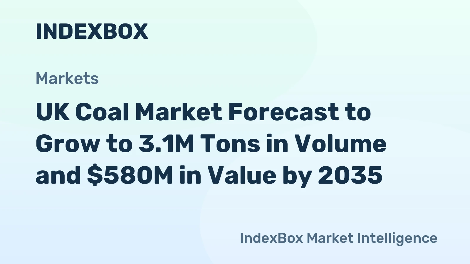 UK Coal Market Forecast to Grow to 3.1M Tons in Volume and $580M in Value by 2035