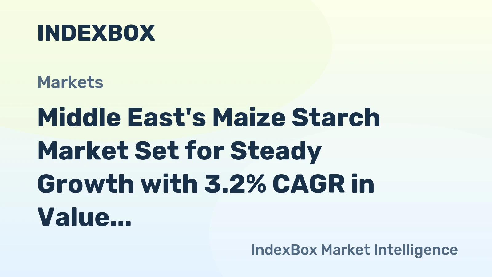 Middle East's Maize Starch Market Set for Steady Growth with 3.2% CAGR in Value Through 2035