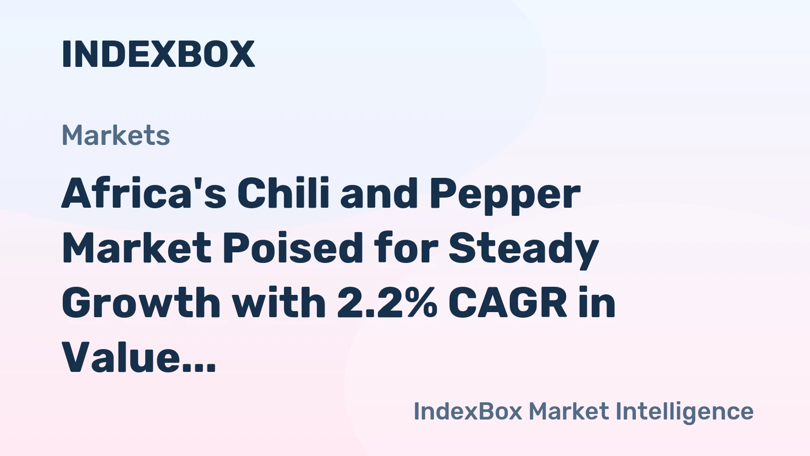Africa's Chili and Pepper Market Poised for Steady Growth with 2.2% CAGR in Value Through 2035