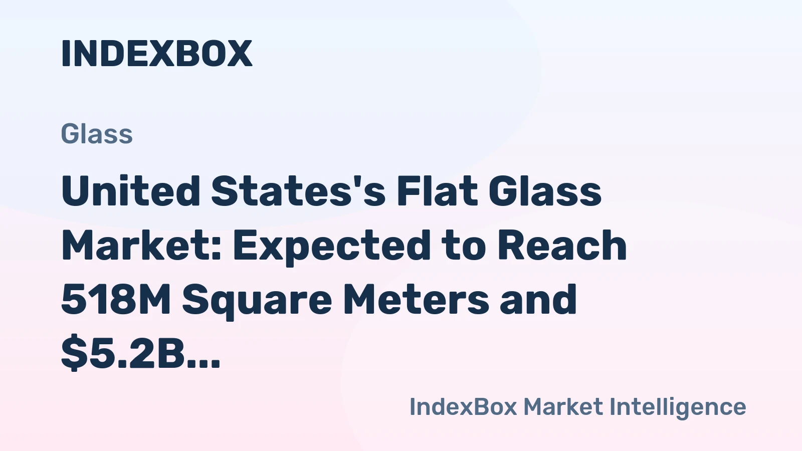 United States's Flat Glass Market: Expected to Reach 518M Square Meters and $5.2B in Value by 2035