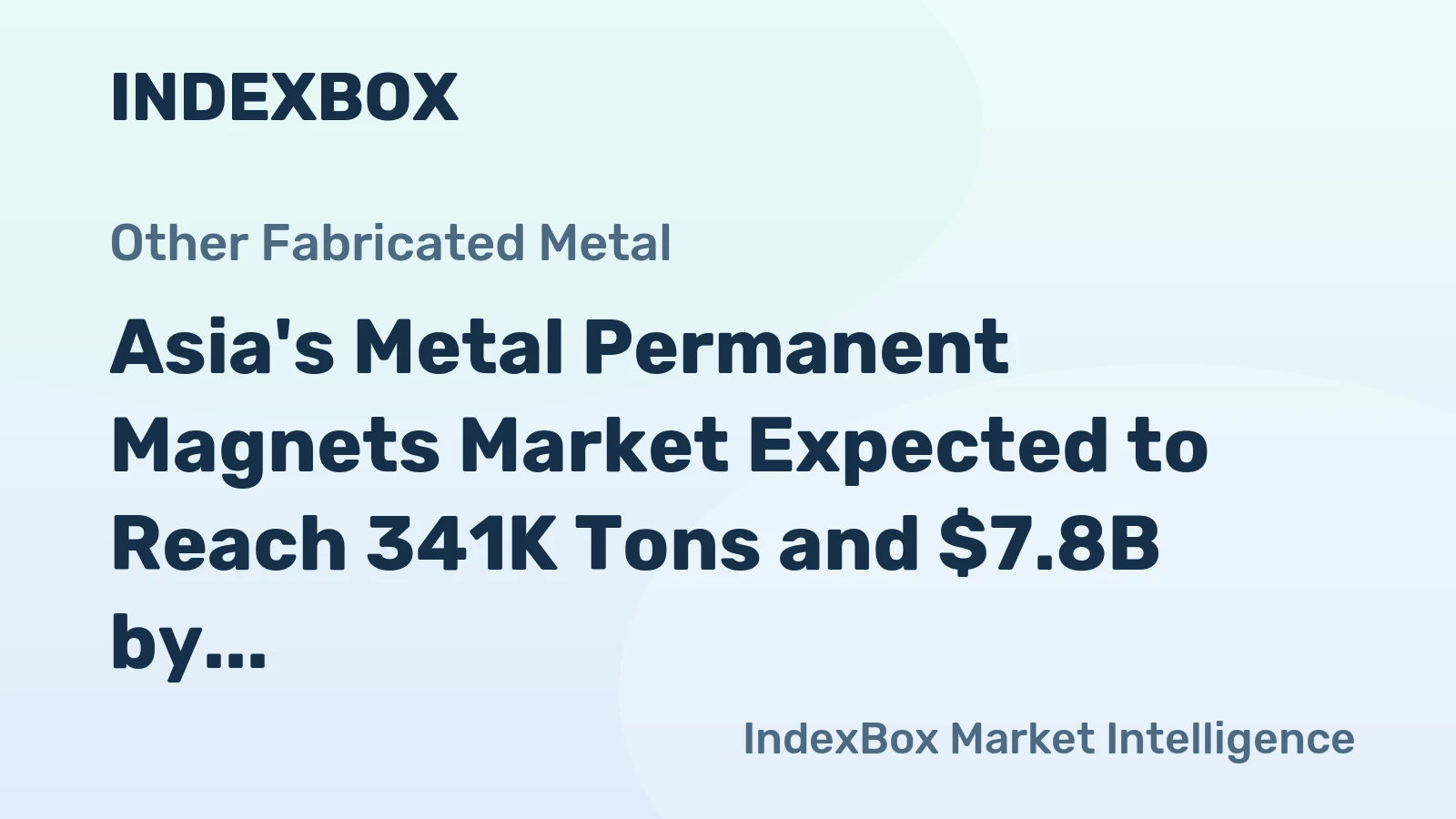 Asia's Metal Permanent Magnets Market Expected to Reach 341K Tons and $7.8B by 2035