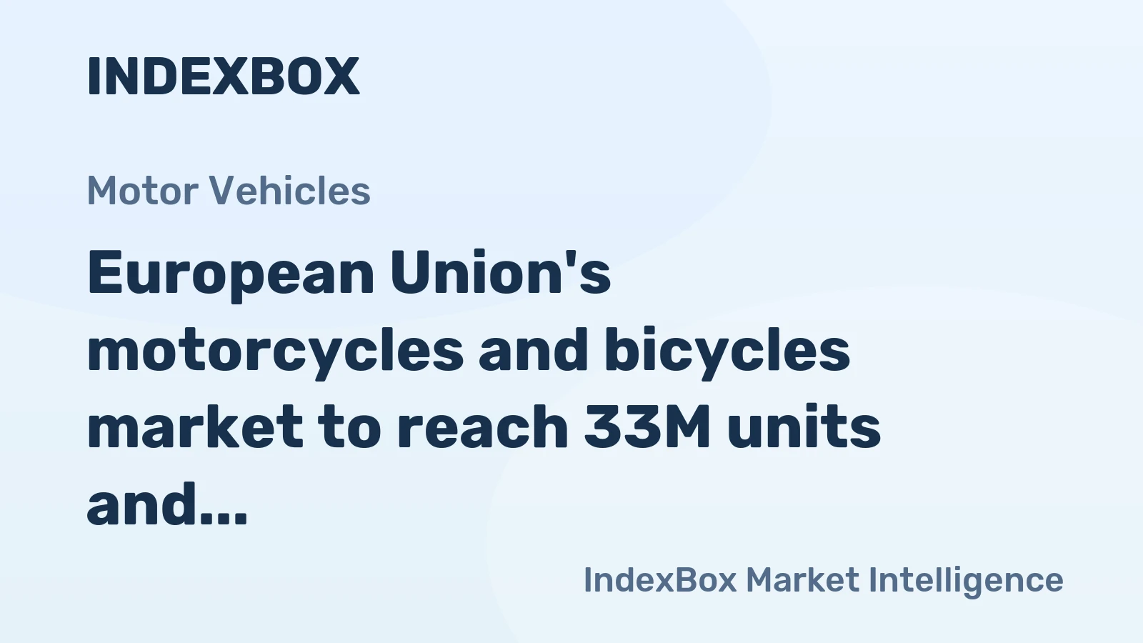 European Union's motorcycles and bicycles market to reach 33M units and $22.5B in value by 2035