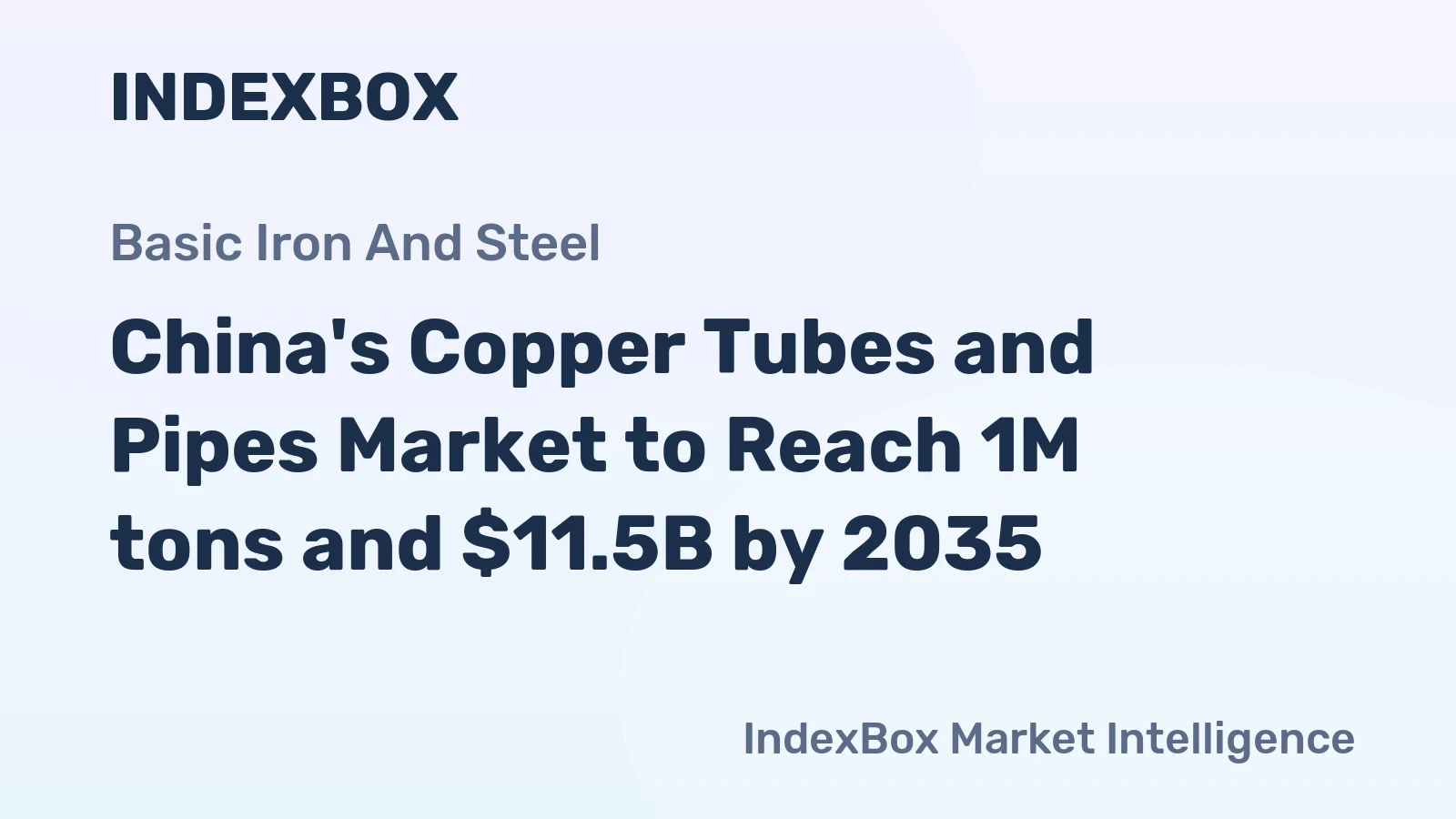 China's Copper Tubes and Pipes Market to Reach 1M tons and $11.5B by 2035
