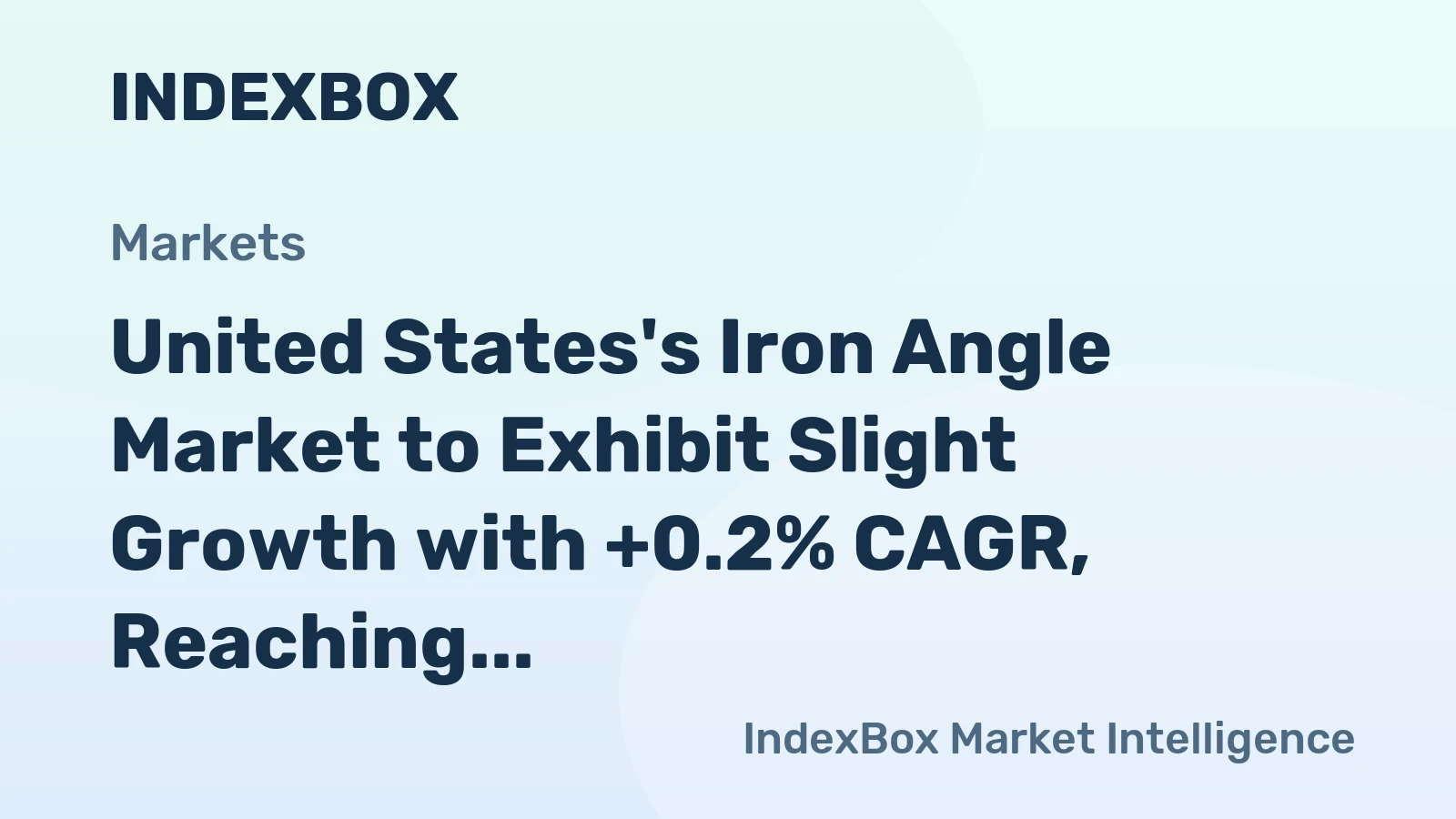 United States's Iron Angle Market to Exhibit Slight Growth with +0.2% CAGR, Reaching 6.5M Tons by 2035