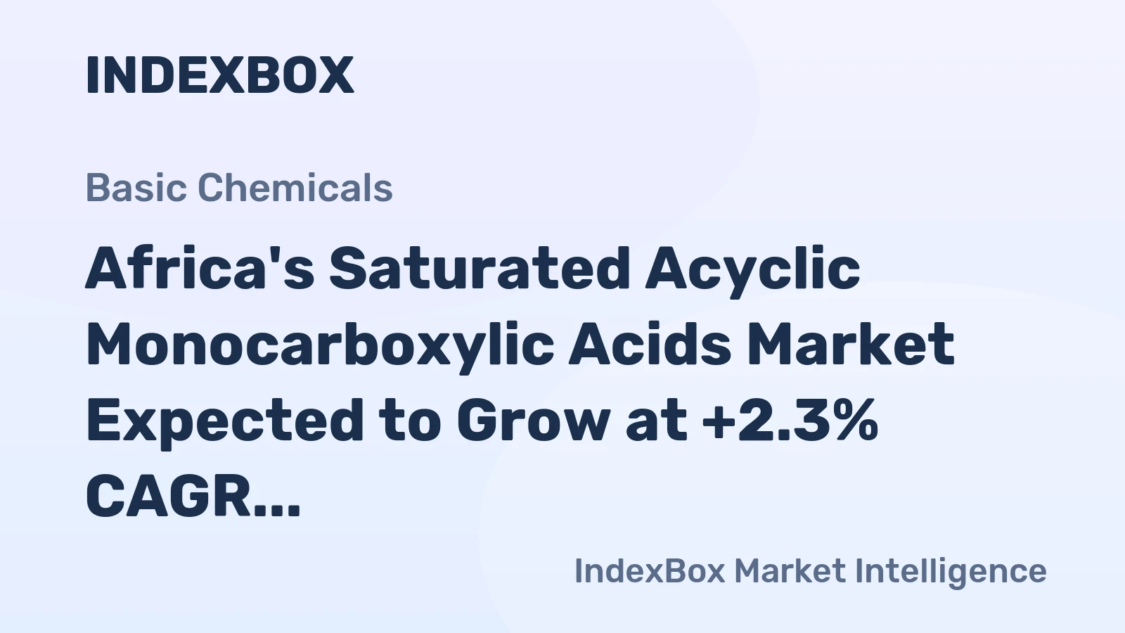 Africa's Saturated Acyclic Monocarboxylic Acids Market Expected to Grow at +2.3% CAGR through 2035, Reaching $5.6B in Value