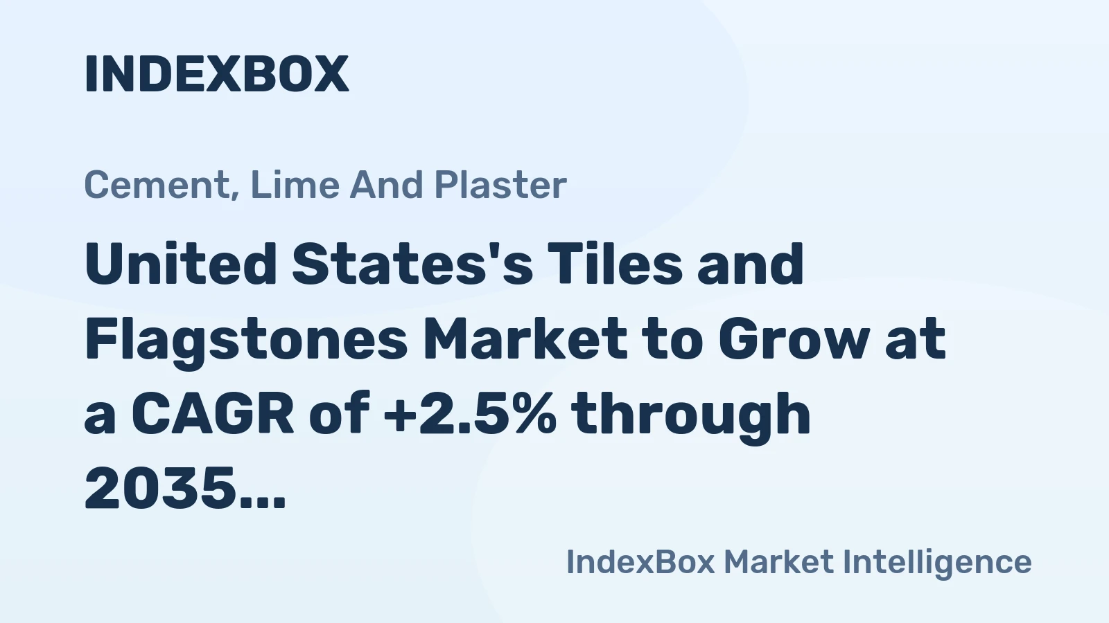 United States's Tiles and Flagstones Market to Grow at a CAGR of +2.5% through 2035, Reaching $23.6B