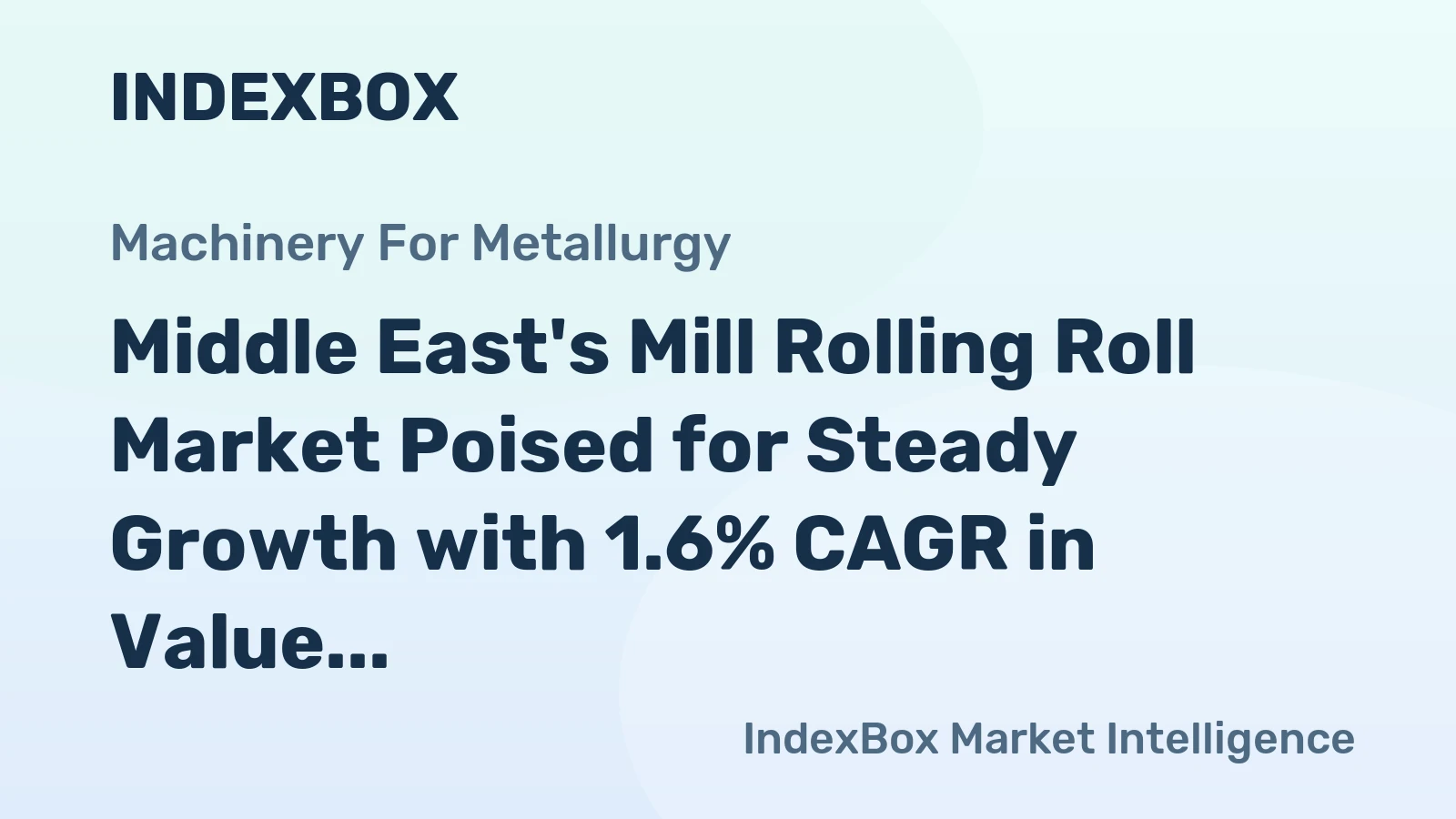 Middle East's Mill Rolling Roll Market Poised for Steady Growth with 1.6% CAGR in Value